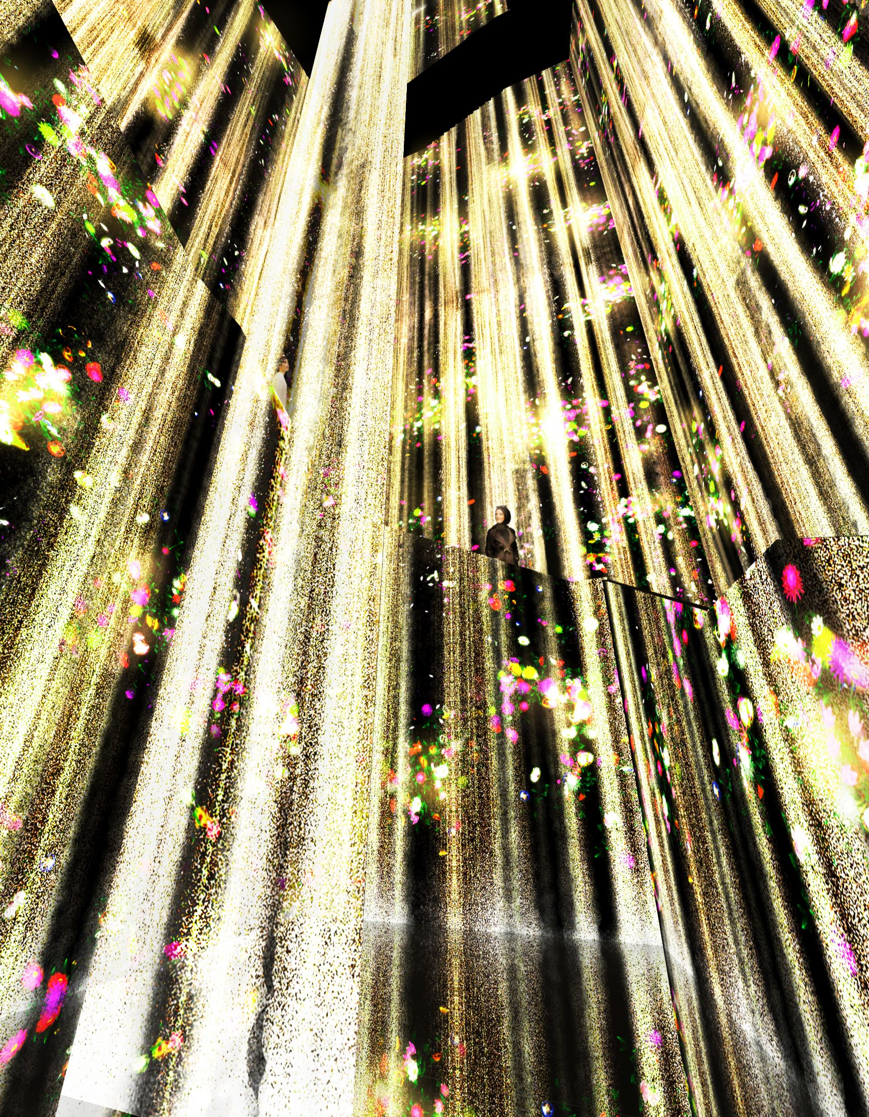 Golden Sand Waterfall, teamLab Borderless Jeddah: Over 50 artworks by ...